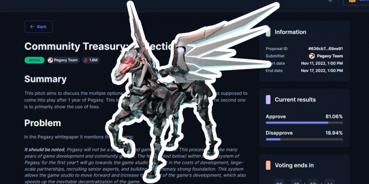 Pegaxy Announces the Community Treasury Proposal - Blockzeit